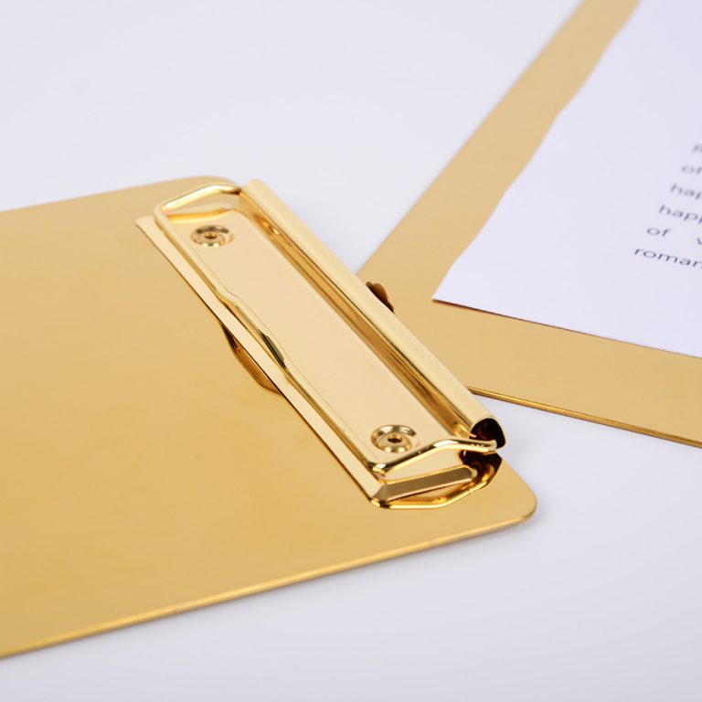 Nordic A4 Writing Splint Gold Stainless Steel Folder | Stationery ...